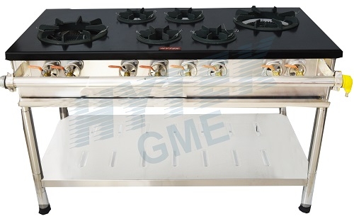 Six Burner Gas Stove Iron Plate - HYTEK GME